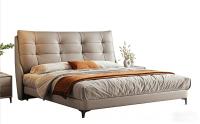 Quality Upholstered Leather Platform Bed for sale