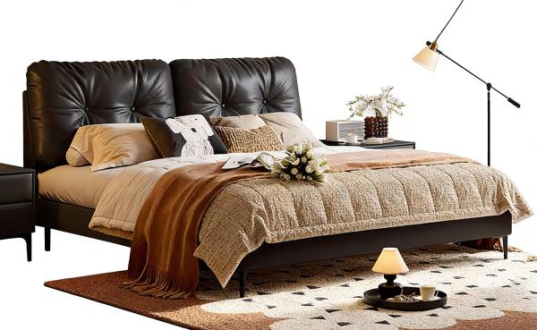 Quality Soft Headboard Leather Bed for sale