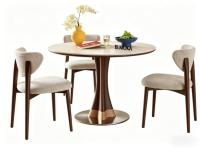 China Marble Top Metal Frame Dining Table For Restaurants And Hospitality Settings for sale