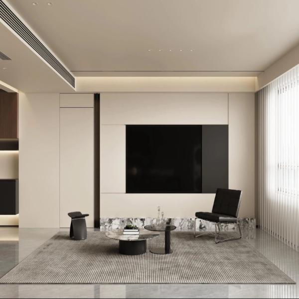 Quality Italian Minimalist Light & Dark Wood Living-Dining Custom Cabinet for sale