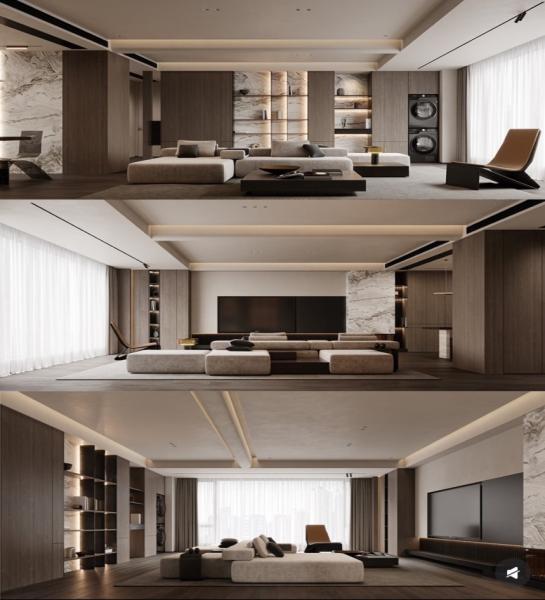 Quality Italian Quiet Luxury Dark Oak Whole House Custom Cabinet for sale