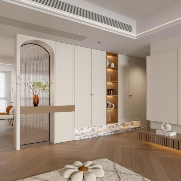 Quality Cream Minimalist Light Wood Whole House Custom Cabinet for sale