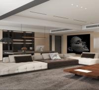 Quality Italian Minimalist Light Wood & Dark Gray Whole House Custom Cabinet for sale