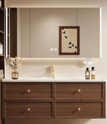 China Contemporary Custom Bathroom Storage Cabinet, Optional Side Cabinet, One‑Stop Bathroom Furniture Solution for sale
