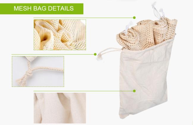 Cotton Mesh Net bag Shopping Tote Bag for foods