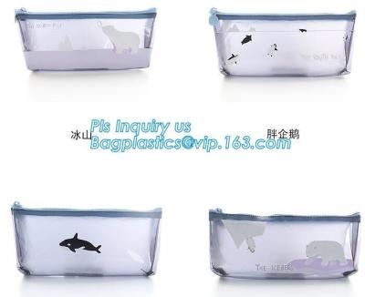 China vinyl pvc plastic packaging bags with slider zipper Zip lockkk closure, vinyl pvc zipper pouch,black color slider zipper zi for sale
