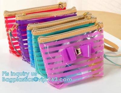 Cina La borsa olografica dell'ologramma del film del vinile con lo zip del cursore, cosmetici olografici del PVC insacca, borsa della chiusura lampo/wi di plastica della borsa chiusura lampo di Eva in vendita