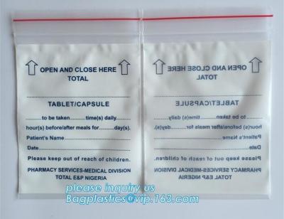 Cina Le borse di plastica della serratura dello zip della prova del bambino della polvere medica/pillole di erbe della bustina imballano il sacchetto del foglio di alluminio, borse mediche della guarnizione della presa in vendita
