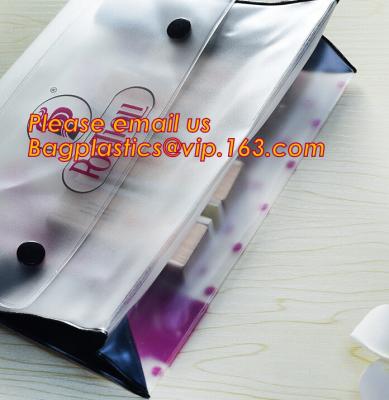 China Office school filing supplies A4 plastic portable document file bag /envelope pocket file folder with button for sale