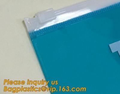 China Biodegradable Top quality B4 A4 B5 A5 A6 transparent zipper file bag pvc zipper document bag,file bag with zipper docume for sale