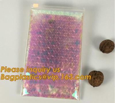 中国 透明なスライダーのジッパーのプラスチック・バッグ、再使用可能な携帯用PEの泡ワイン・ボトルの保護装置袋、ジップ ロック式のプラスチック・バッグ、スライダーpac 販売のため