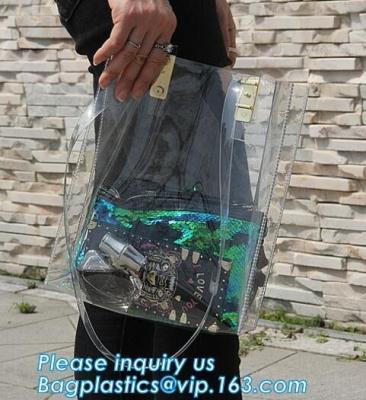 Cina Borse a tracolle casuali femminili dell'articolo da toeletta, spalla trasparente su ordinazione b della drogheria della chiara del PVC di estate borsa impermeabile del sacchetto della spesa in vendita