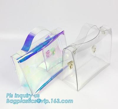 Cina la borsa trasparente del totalizzatore del PVC di modo del sacchetto della spesa del PVC del laser dell'estate, chiare signore economiche promozionali adatta la plastica H del PVC in vendita