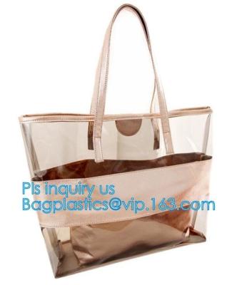 Cina Il PVC ha personalizzato la borsa a tracolla impermeabile della chiara borsa delle donne con il cosmetico, chiara fabbrica della borsa a tracolla del PVC delle borse della spiaggia del PVC in vendita