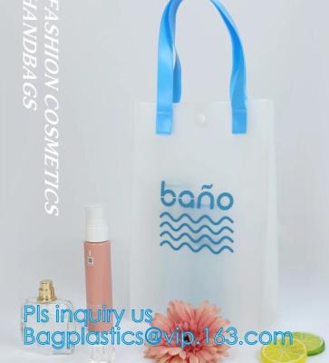 Beach Lash Package Tote Shoulder Bag with Interior Pocket, Customized Large Clear PVC Tote Bag Beach Bag, Water Resistan