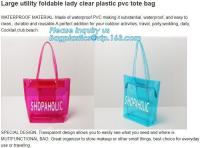 China Plastic Bag OEM Custom PVC PP Printed Plastic Shopping Bag, poly packaging bag with handle, net bag,swimming bag,mesh ba for sale