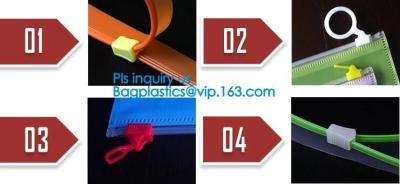 Cina I pp rimuovono la chiusura lampo a lunga catena del lok della stampa, chiusura lampo del lok della stampa della borsa del documento del pe della guarnizione, doppia chiusura lampo del lok della stampa del cursore, CURSORE ZIPP in vendita