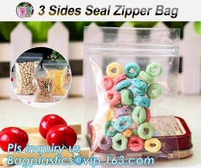 China Snack Zipper Stand Up Pouch Food Flexible Zipper Packaging Square Bottom for sale