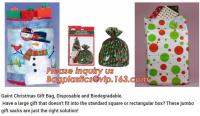 China Custom Plastic Biodegradable Disposable Christmas Giant Gift Bag for sale
