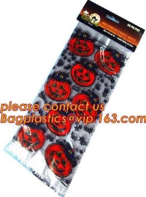 Cina Borsa di totalizzatore della zucca di scherzetto o dolcetto del canestro della borsa di Halloween Candy per i bambini, borsa dell'ossequio del cellofan di Halloween dell'elemento della decorazione del regalo in vendita