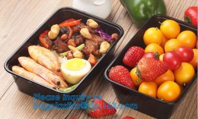 Cina Scatola di plastica sicura di bento del pranzo del pasto della preparazione dei contenitori 3 del compartimento BPA-FREE dell'alimento della lavastoviglie Microwavable premio di stoccaggio in vendita