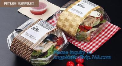 China Disposable Plastic Food Packaging salad bowl with lid,clear small food dessert disposable soup plastic salad bowl packag for sale
