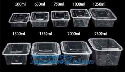 China Microwave lunch bento box Eco-friendly 700ml disposable plastic pp food storage containers food take away packaging box for sale