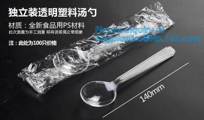 China Disposable Flatware Set-Heavyweight Plastic Cutlery 100 Forks, 100 Spoons, 100 Knives,PP Disposable Plastic Cutlery ps for sale