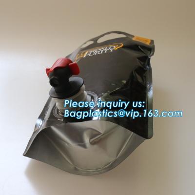 China wine bag with spout,Aluminum Foil Bag With Spout Tap Wine Pouch,spout pouch/Food grade liquid beverage bag with spout/Ru for sale