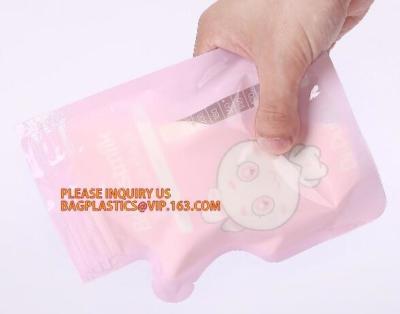 Cina borse di plastica liquide libere di stoccaggio del latte materno del commestibile dal micron del filtro della maglia del dado del latte del doppio di bpa di nylon superiore della chiusura lampo, in vendita