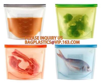 Cina Lo stoccaggio riutilizzabile insacca la borsa di conservazione degli alimenti del silicone, Eco amichevole e BPA liberano, stoccaggio ermetico Versatil adatto dell'alimento della guarnizione in vendita
