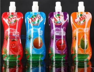 China Custom Logo Printed Bottle Foldable Drinking Collapsible Water Bag,16oz BPA free collapsible water bottle foldable water for sale
