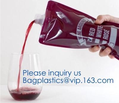 Rotwein, selbst-stehende Dichtungstasche der Milchgetränketüllentasche, Tasche mit Tüllen-Taschentasche der Tülle kosmetischer in der Kastentülle, bagease PA