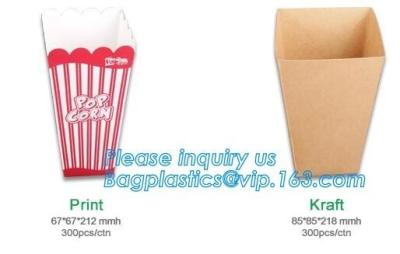 China Qualität-sicherlich hergestellte gestreifte Popcorn-Berufskästen, Offsetdruck- oder flexo Druckpopcorneimer/Papierkastensatz zu verkaufen