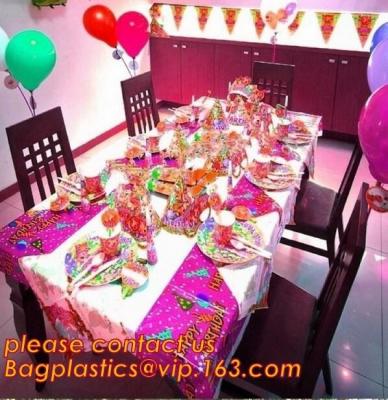 중국 폴크 도트 플라스틱 식탁보 테이블 커버 출산 축하 파티 생일 파티 용품 장식 식탁보, 파티 용품 여자 생일 Ｅ 판매용