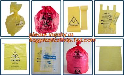 Cina Tipo borsa di immondizia dello spreco di rischio biologico, tipo borsa di immondizia dello spreco di rischio biologico, isolamento del cordone del LDPE del cordone dell'HDPE contagioso in vendita