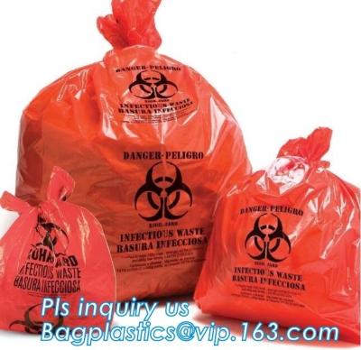 China Biohazard Recycle Autoclavable Biohazard Bags On Roll Colored Medical Waste for sale