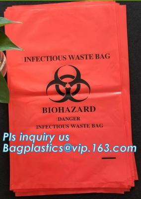 China Yellow infectious medical waste disposal plastic bag Biohazard garbage bags, Yellow Waste Bag Disposable Bags For Medica for sale