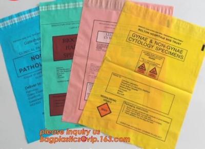 China Medical Specimen Biohazard Plastic Bags / Hospital Vomit Bag PE Sheet for sale