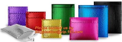 China Metallic Bubble Biodegradable Mailing Bags Foil Holographic Padded Satchel for sale