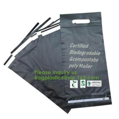 Cina Borse biodegradabili grige/bianche durevoli impermeabili ecologiche del corriere di PLA, corriere concimabile e biodegradabile ENV di 100% in vendita