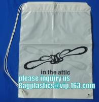 China biodegradable Customized Laundry Drawstring Poly Bag Plastic Laundry Bag For Hotel With Own Logo,Poly Plastic Drawstring for sale