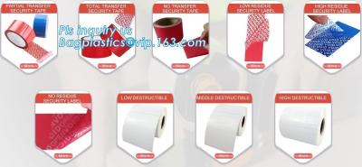 China Adhesive Security Tape Transfer Total Transfer And Non Transfer VOID for sale