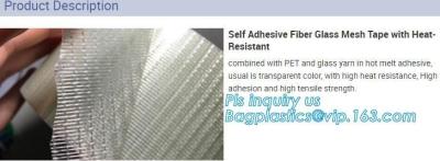 China Glass Mesh carpet tape,PET film glass fiber mesh tape,Fiberglass mesh tape for gypsum,160Mic Backing Fiberglass Double S for sale