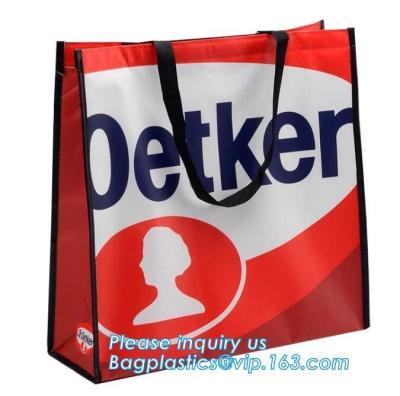 China Factory price high quality fashion customize handle laminated non woven bag, heat seal die cut handle ultrasonic non wov for sale