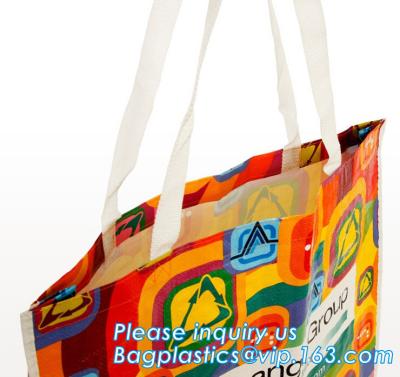 China Reusable Eco Large PP Woven Shopping Grocery Tote Bag with Logo, Super quality gift pp woven shopping bag with zipper for sale
