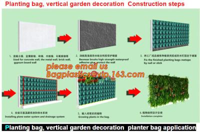 Cina La piantatrice di attaccatura di parete insacca 25 borse crescenti fissate al muro delle tasche per dell'interno/all'aperto. Giardino verticale d'attaccatura per il piano dell'iarda in vendita