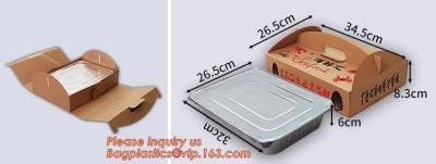 China Rectangular shape excellent quality Aluminium Material food grade disposable aluminium foil container BAGEASE PACKAGE for sale