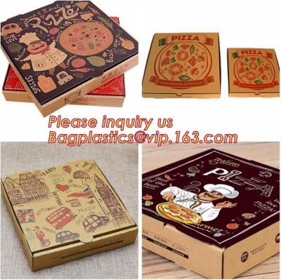 Cina Il cartone della pizza di Kraft elimina a contenitori i contenitori di imballaggio economici della scatola della consegna della pizza, bagea d'imballaggio dei contenitori di pizza riciclabile in vendita