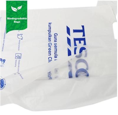 China Biodegradable Compostable PBAT Handle Bag,Compostable Handy Bag, Die Cut Handle, Soft, Handle Compostable Trash Bag for sale